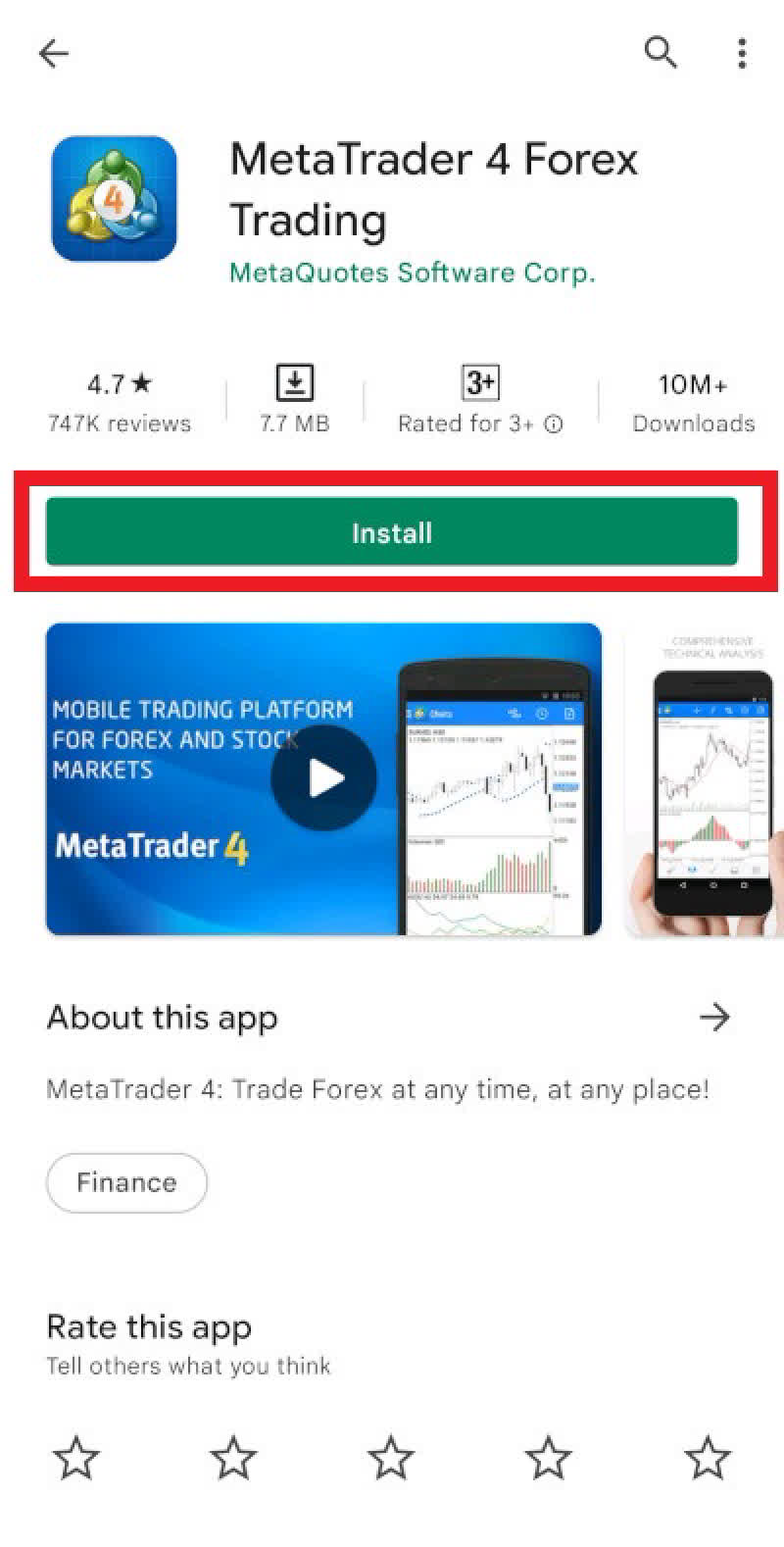 MetaTrader 4 Mobile App for Android