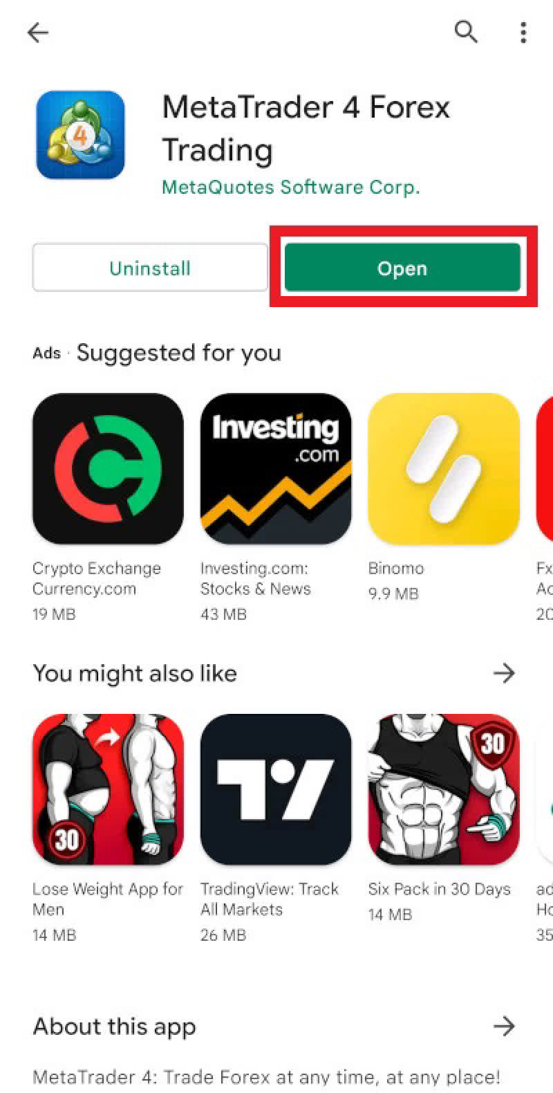 MetaTrader 4 Mobile App for Android