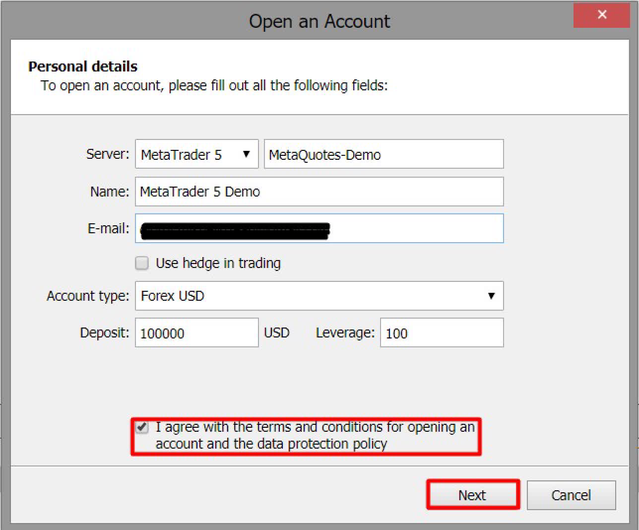 How to Open a Demo Account in MetaTrader 5