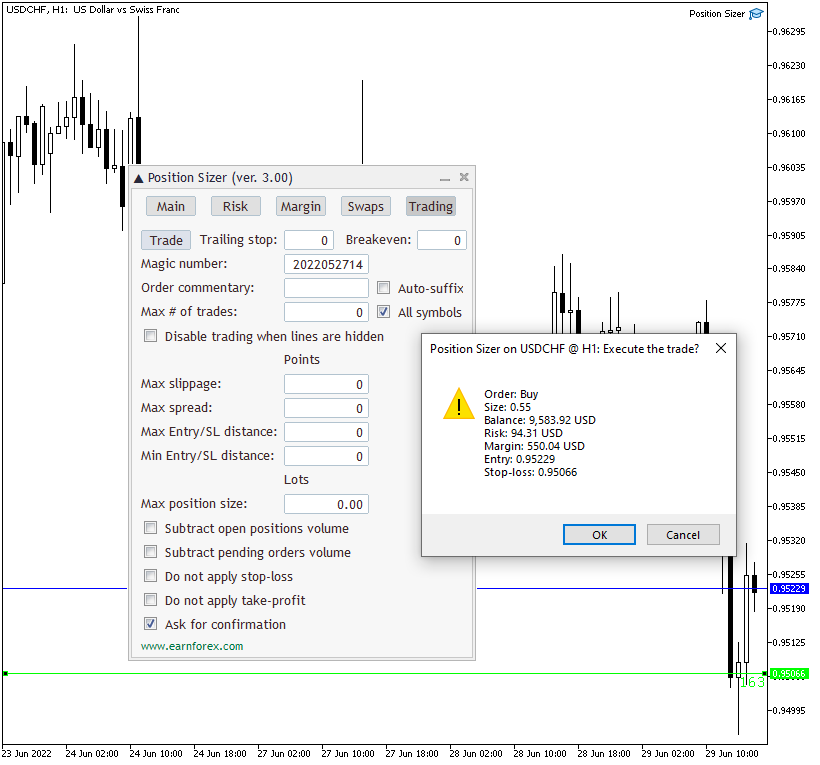 Position Sizer Expert Advisor for MT4/MT5
